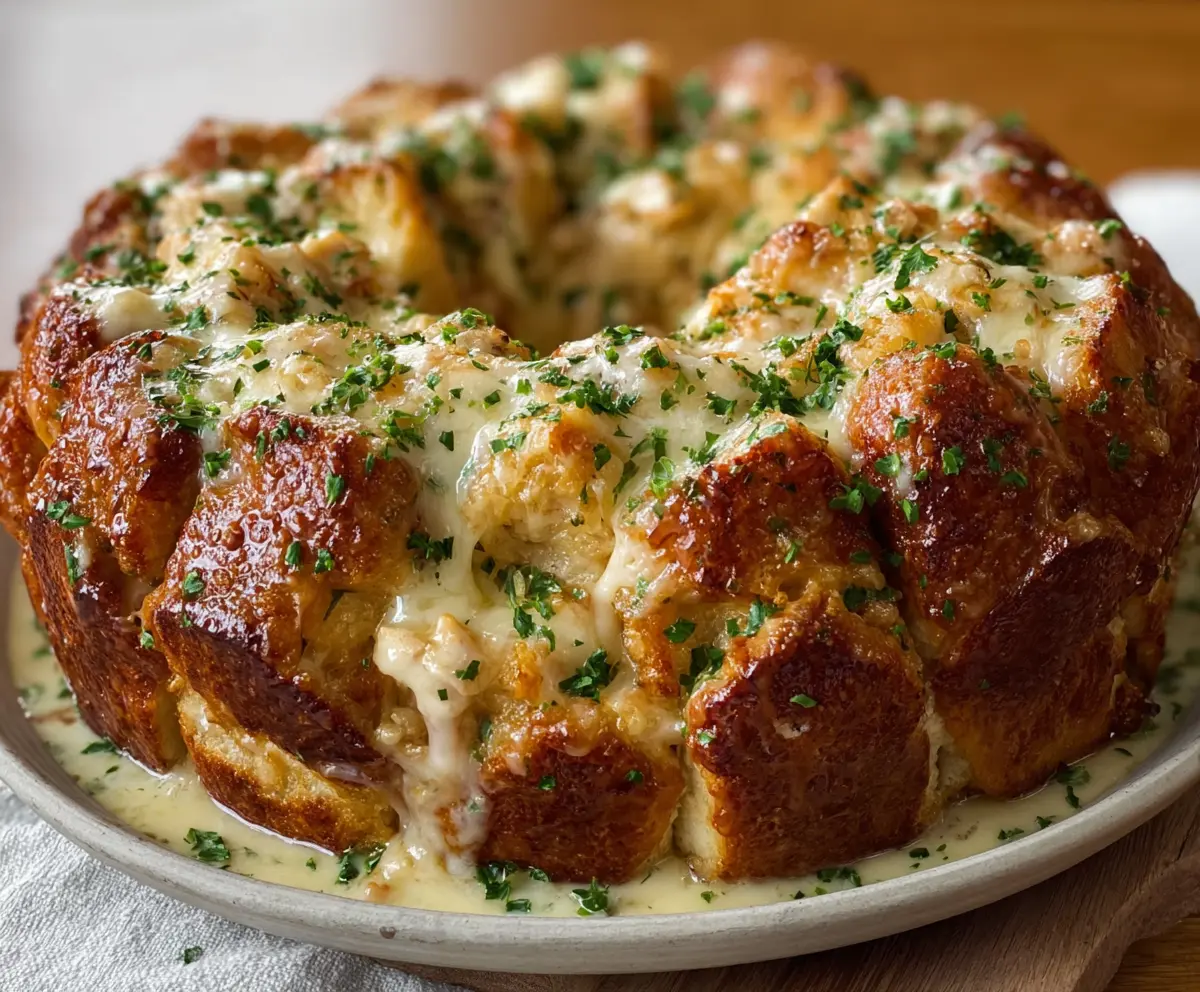 Easy Chicken Alfredo Monkey Bread