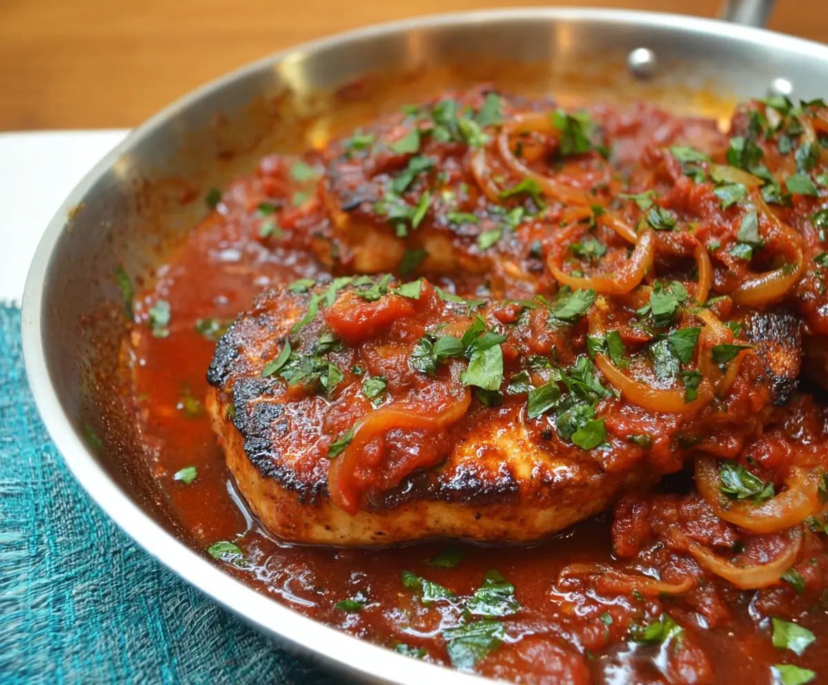 Easy Tomato Pork Loin Chops Recipe