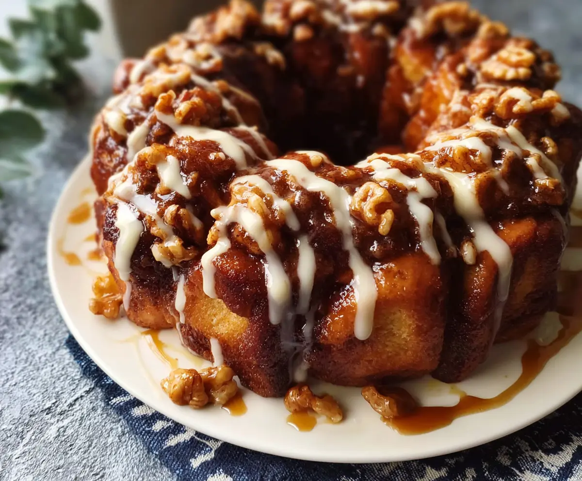 Easy Apple-Walnut Cinnamon Roll Monkey Bread